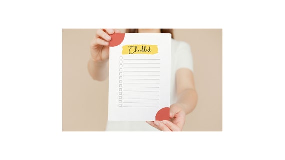 Printable Checklist Yellow and Orange Theme digital | Etsy