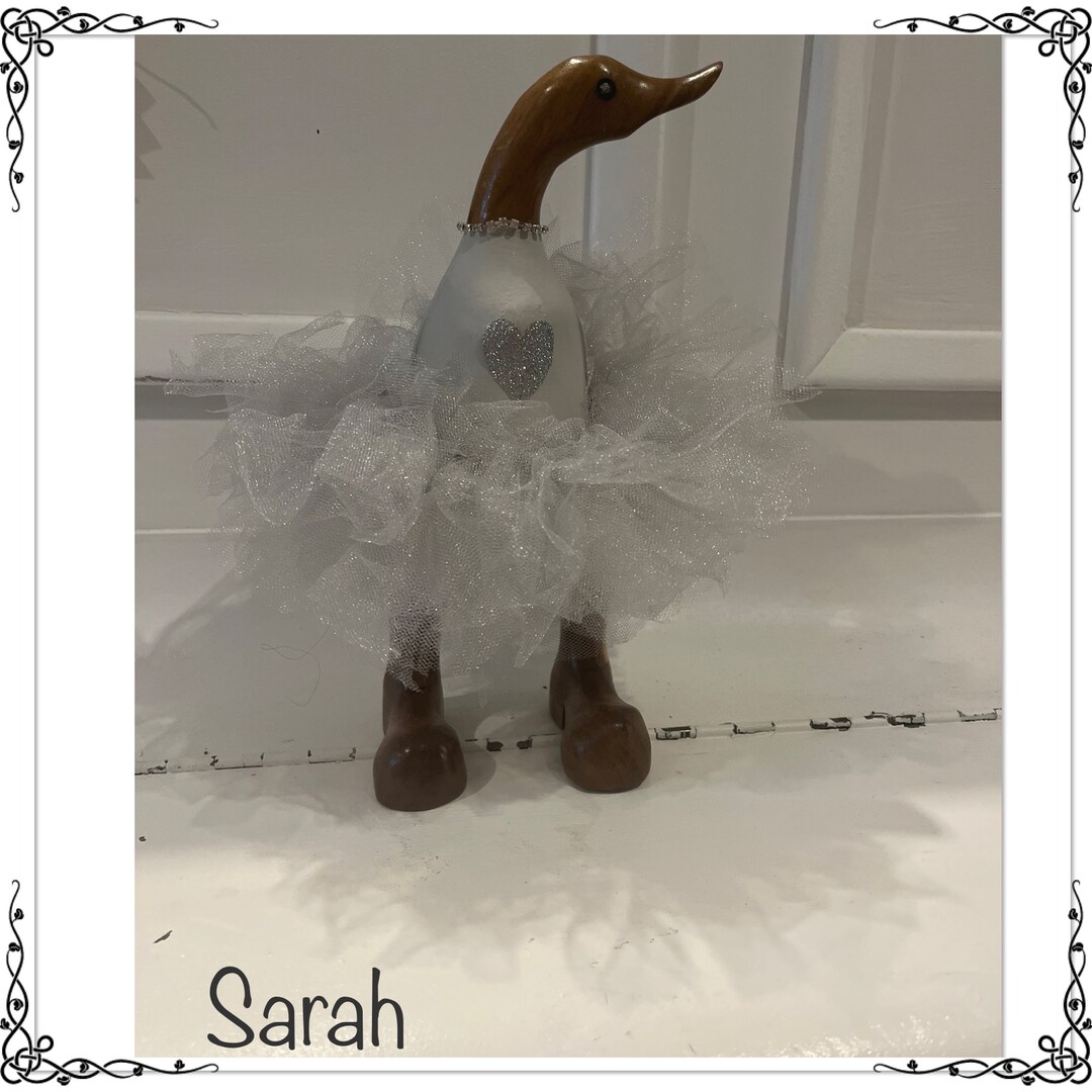 Sarah Wooden Tutu Duck, Bamboo Duck, Dressed Duck in Dress ...