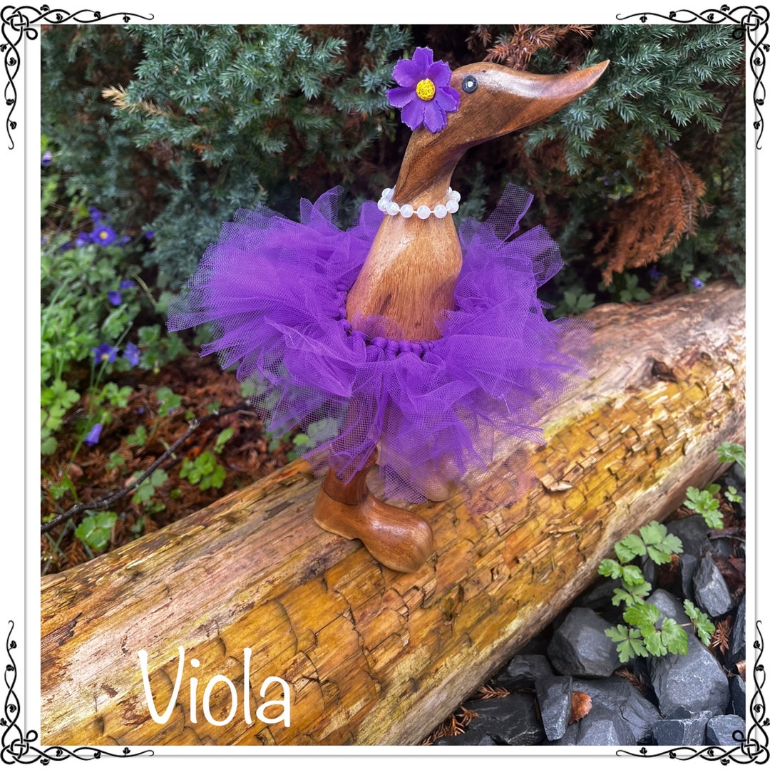 Viola Wooden Tutu Duck, Bamboo Duck, Dressed Duck in Dress ...