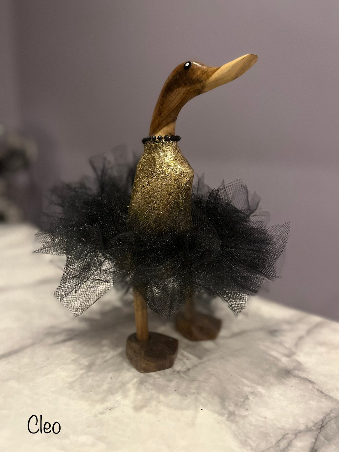 Cleo Wooden Tutu Duck Bamboo Duck Dressed Duck Ladies Gift - Etsy.de