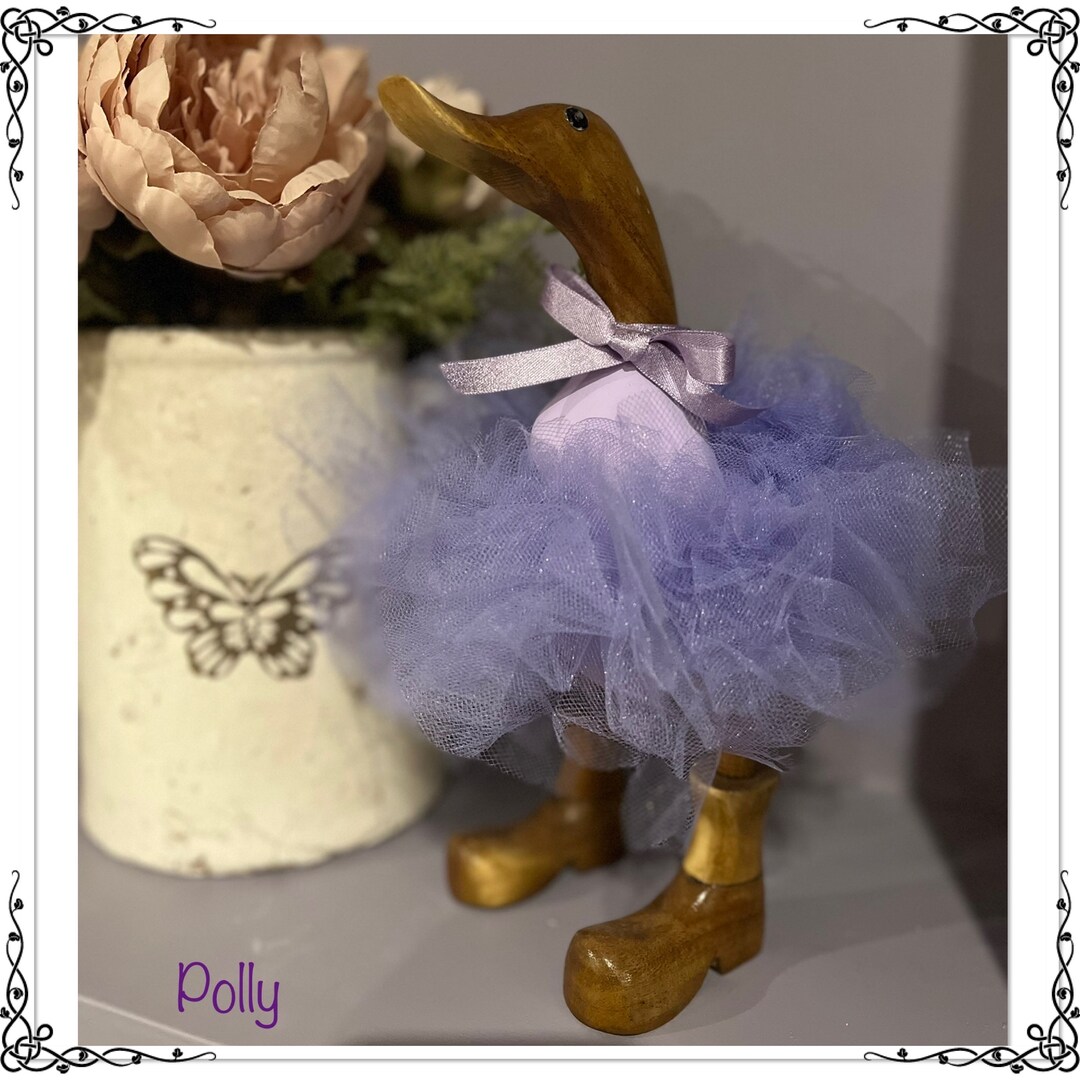 Polly Wooden Tutu Duck, Bamboo Duck, Dressed Duck in Dress ...