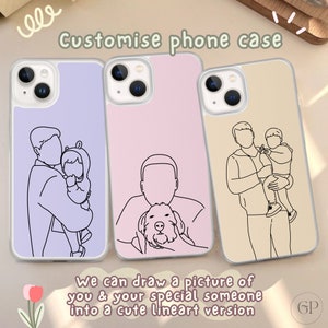 Custom Portrait Phone Case Family Photo Picture Image Phone Cover ...