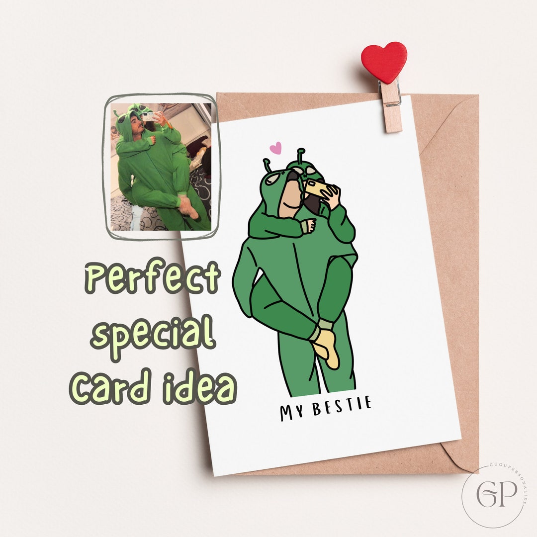 Customized Love Card, Personalized Couple Portrait Valentine's Day Card ...