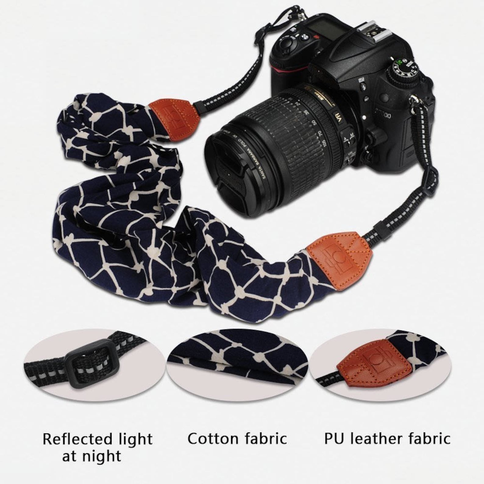 Camera Strap Shoulder Neck Soft Fabric Scarf DSLR / Nikon / Canon ...