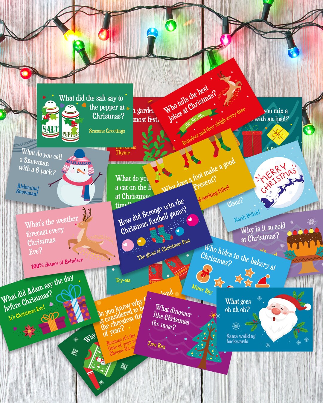 Christmas Jokes, Cracker Fillers, Table Talkers, Advent Calendar Filler ...