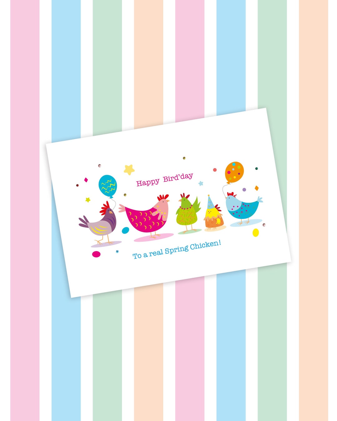 Cute Chicken Birthday Card, Chicken Lover, Chicken Mum, Hen Card, Hen ...