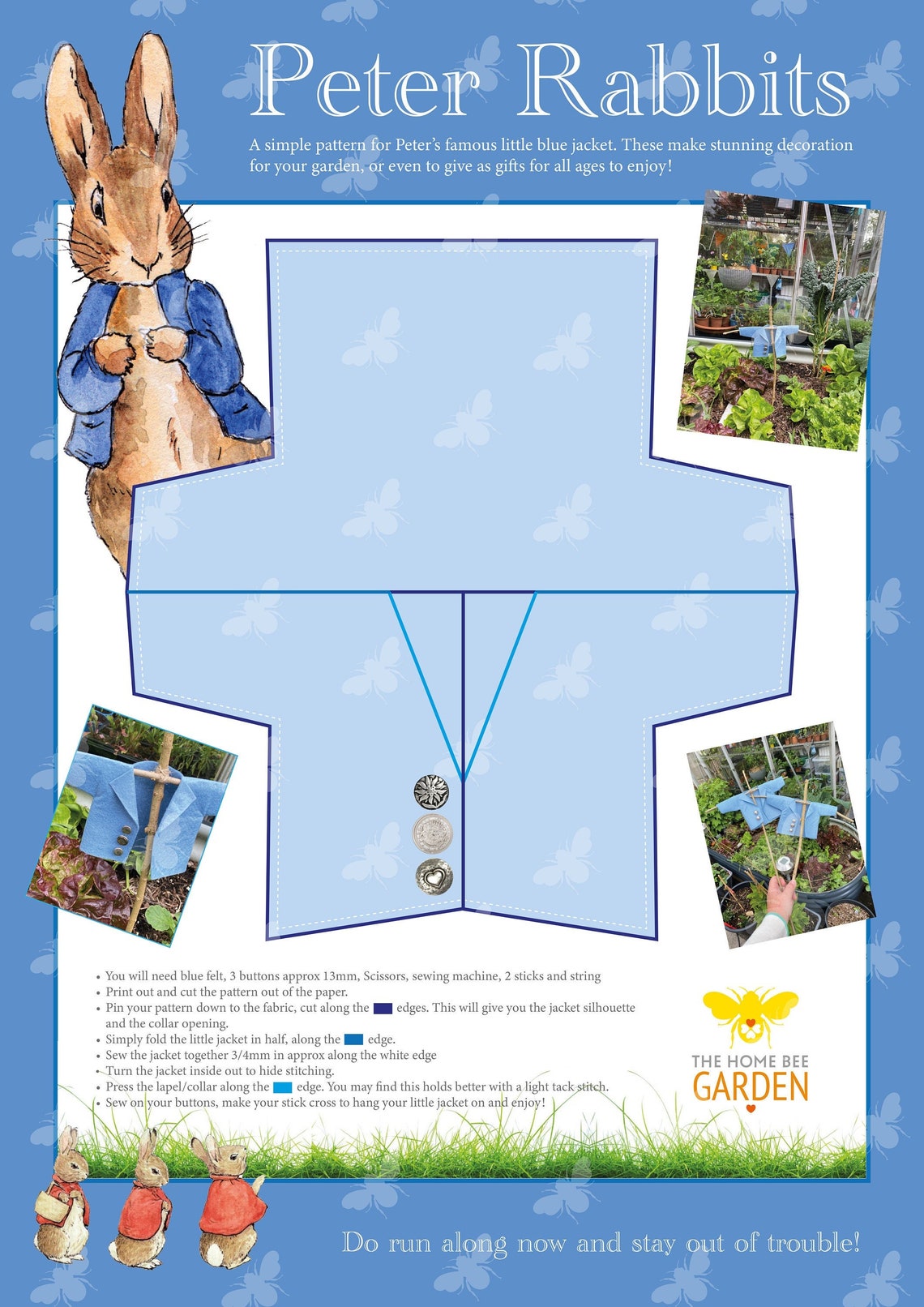 Peter Rabbit Garden Jacket Pattern - Etsy