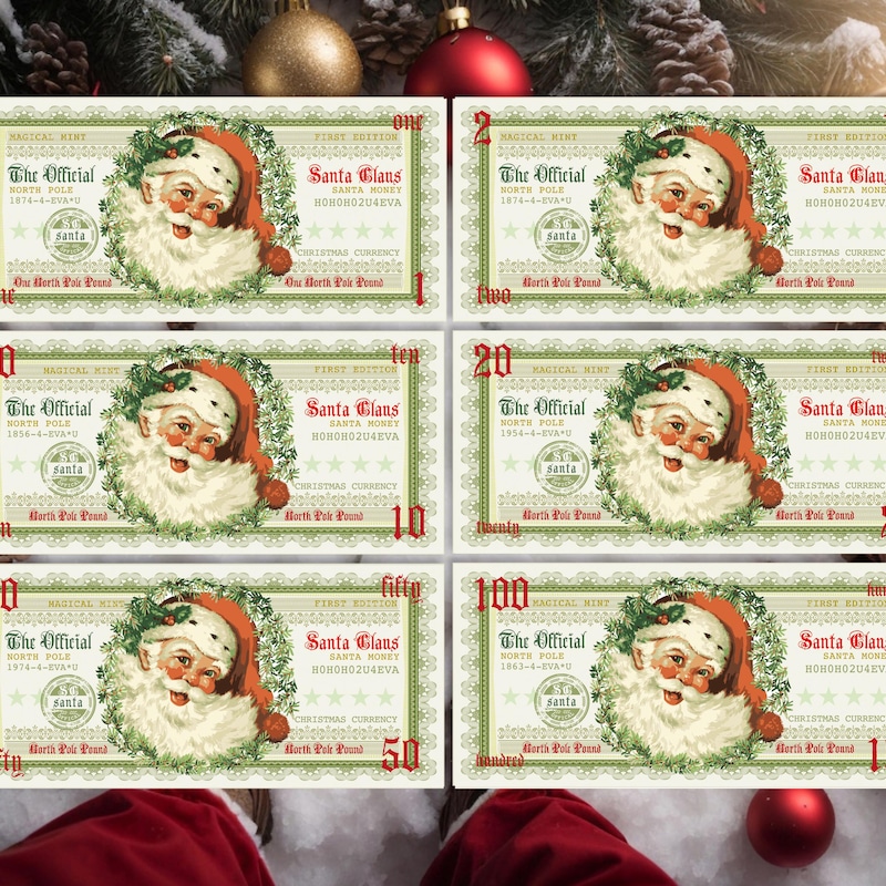 Printable Santa Money - Etsy