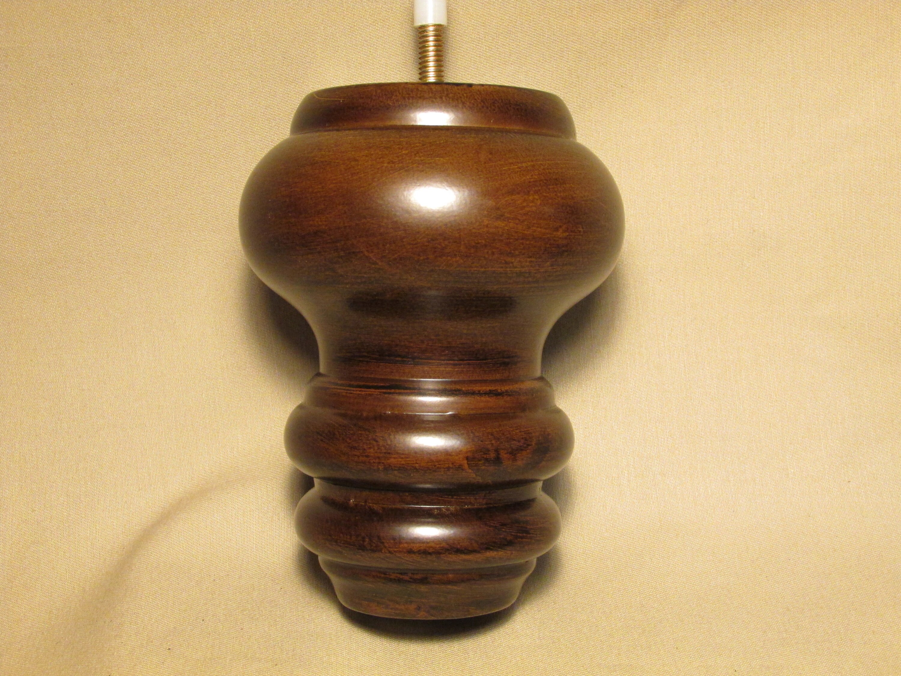 5 1/2 Tall Turned Spindle Leg. Brown Finish SET OF 4 - Etsy
