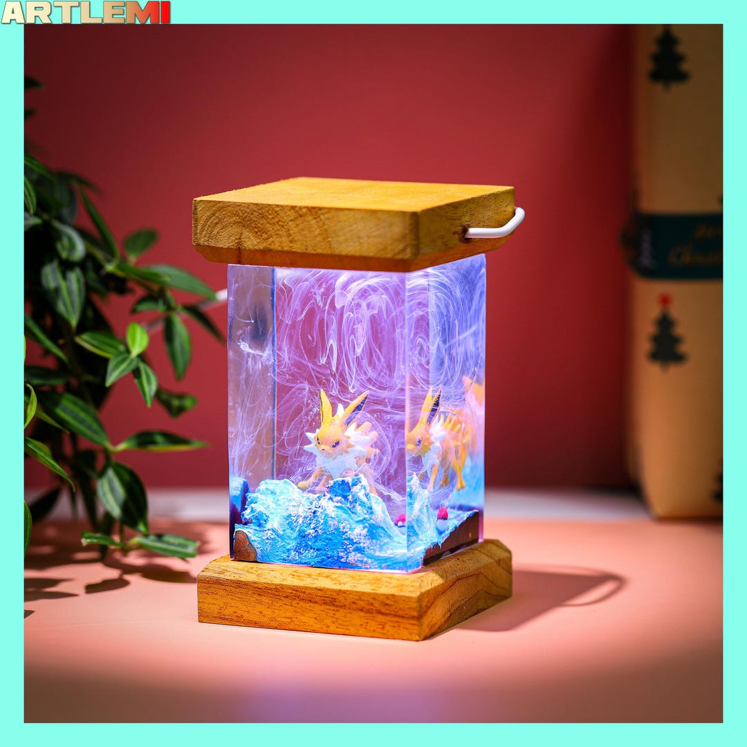 JOL,TEO,N Night Light Custom Pok,emo,n Resin Lamp Pok,emo,n Terrarium ...