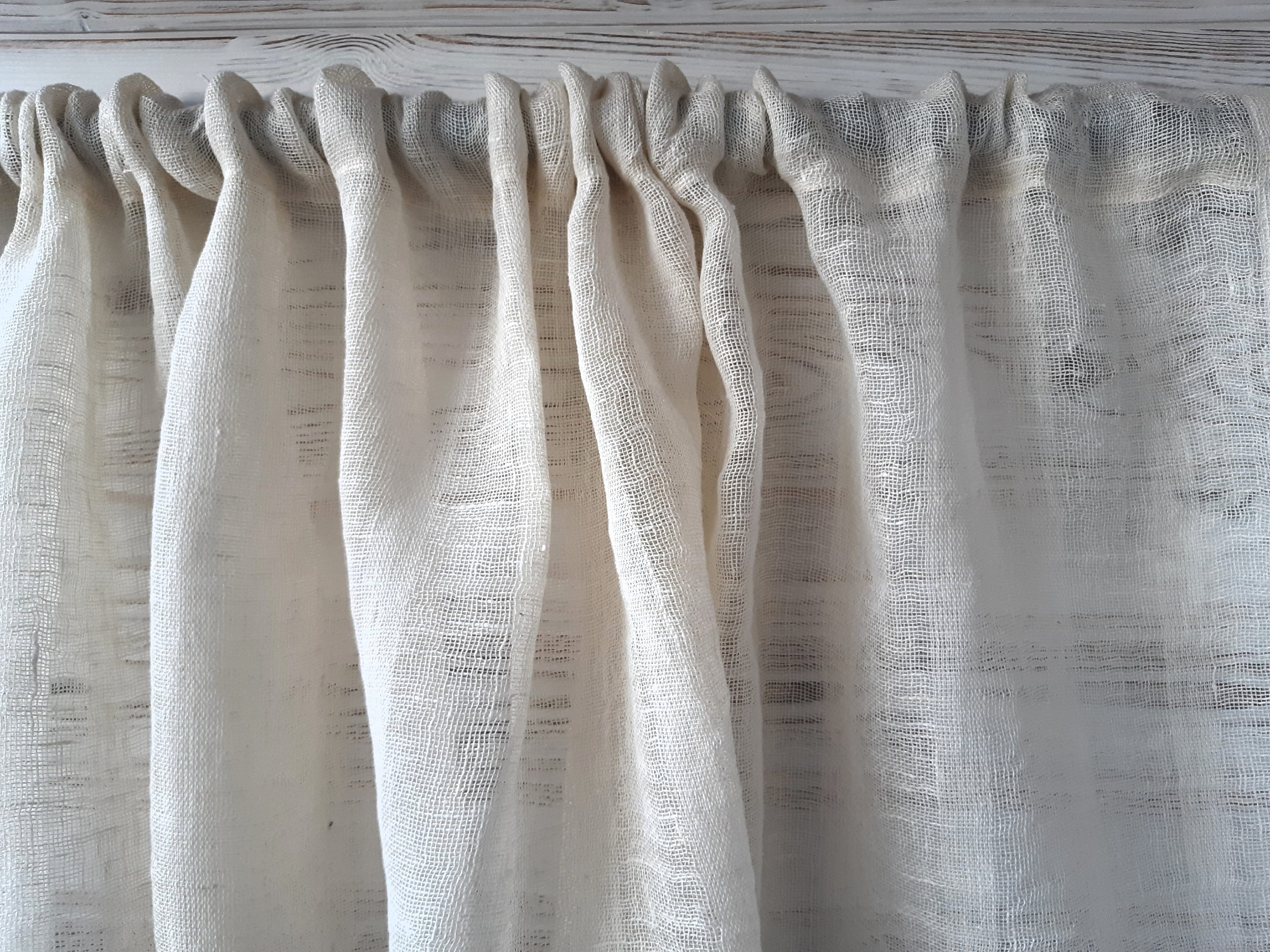 Kitchen Curtains Linen Curtains Panel Farmhouse Curtains | Etsy