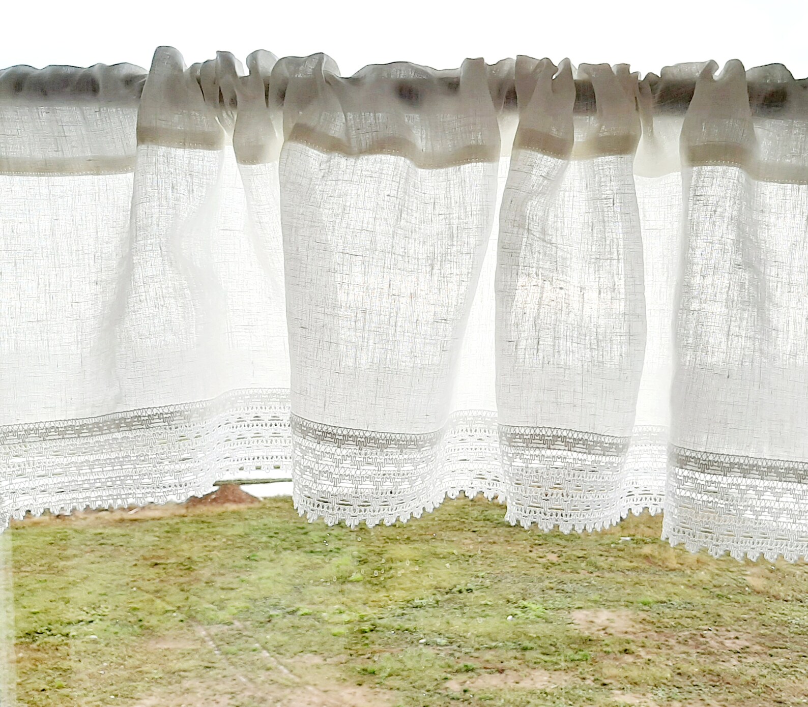 Kitchen Curtains Linen Curtains Panel Farmhouse Curtains - Etsy