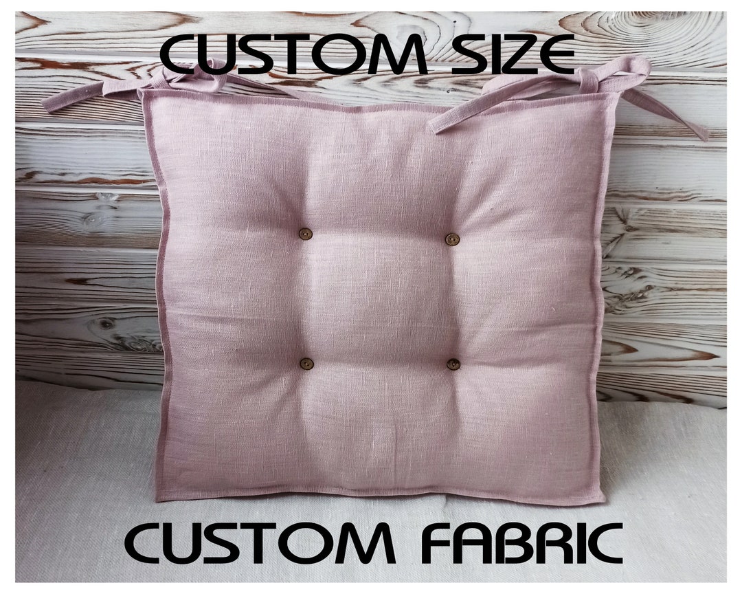 Custom Chair Cushion Custom Linen Chair Pad FREE Shipping Worldwide ...