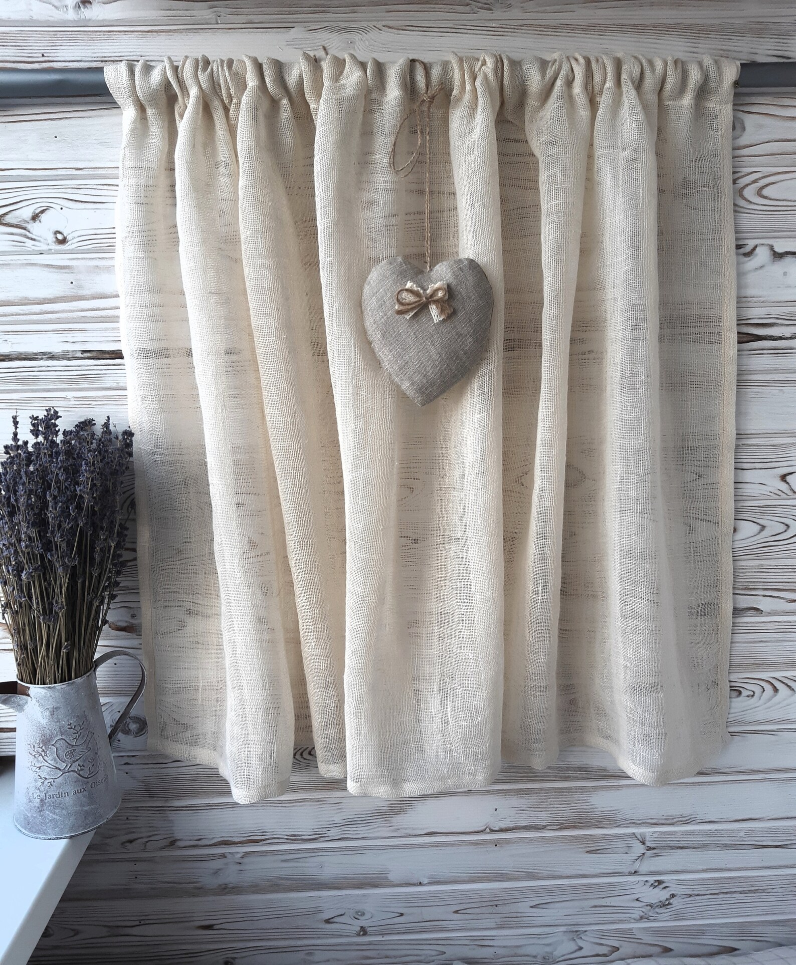 Kitchen Curtains Linen Curtains Panel Farmhouse Curtains | Etsy