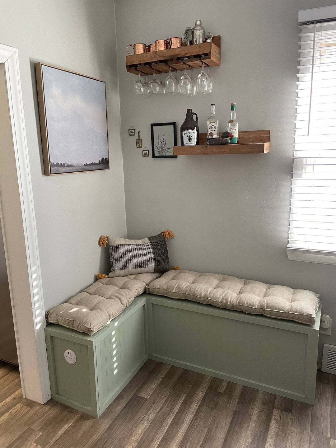 Custom Bench Cushion With Tie, Kitchen Chair Pads - Etsy