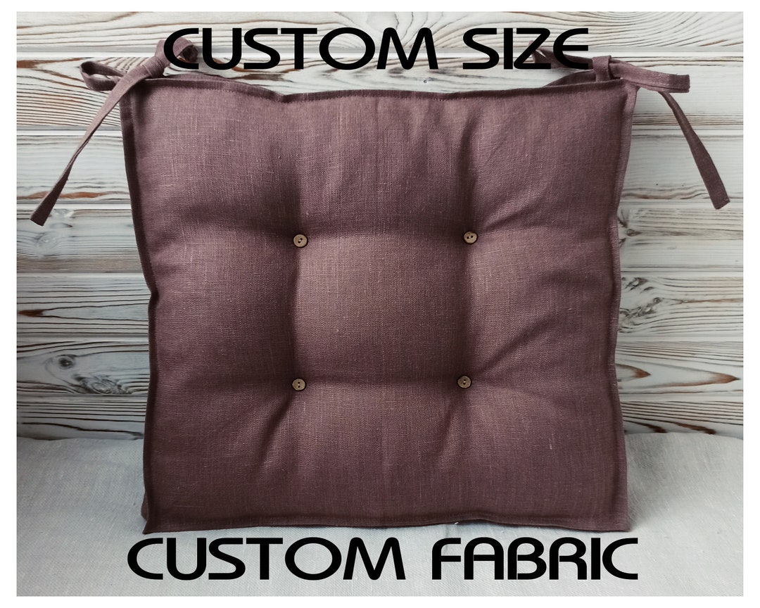 Custom Chair Cushion - Custom Linen Chair Pad - FREE Shipping Worldwide ...