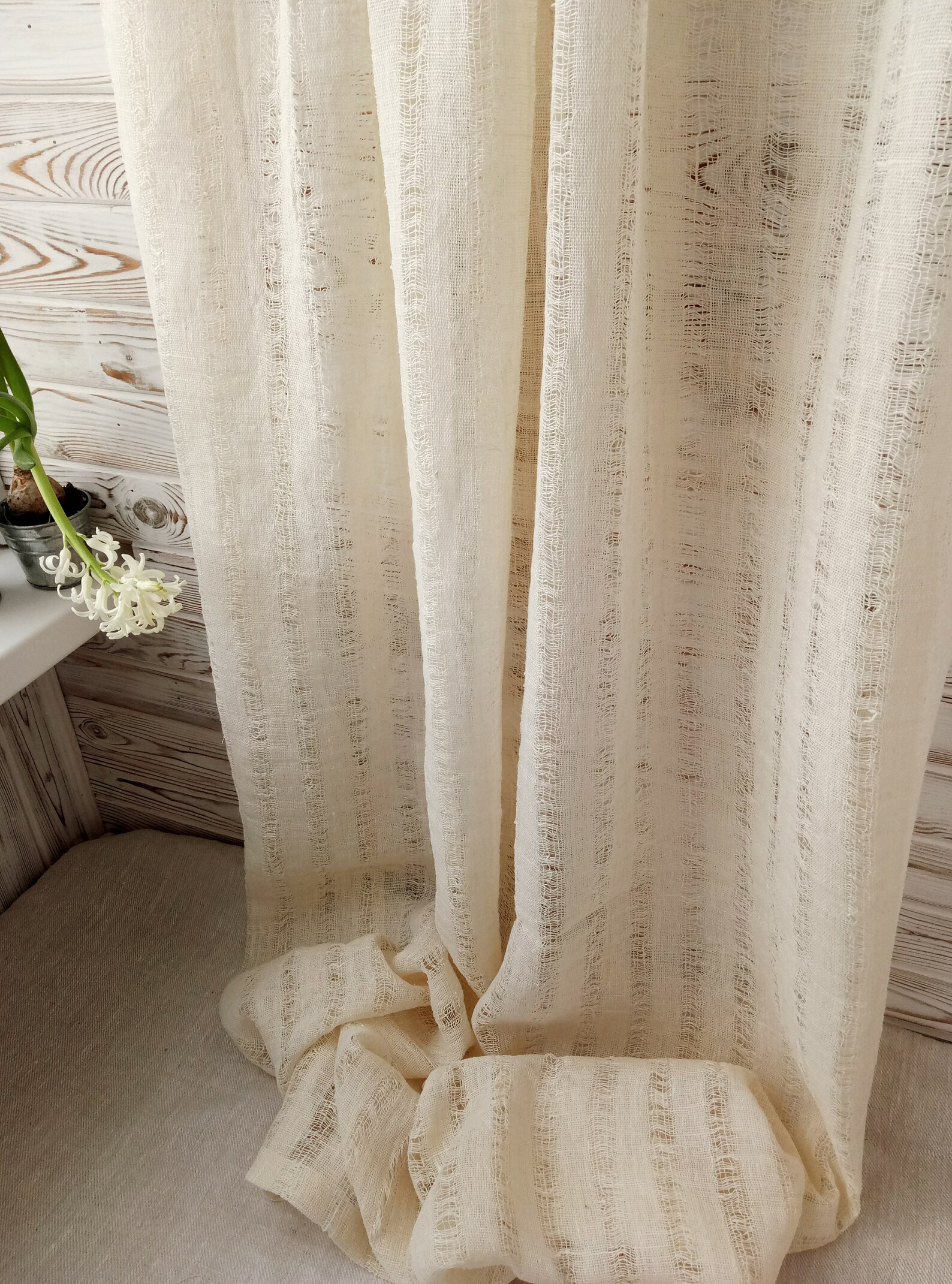 Kitchen Curtains Linen Curtains Panel Farmhouse Curtains - Etsy