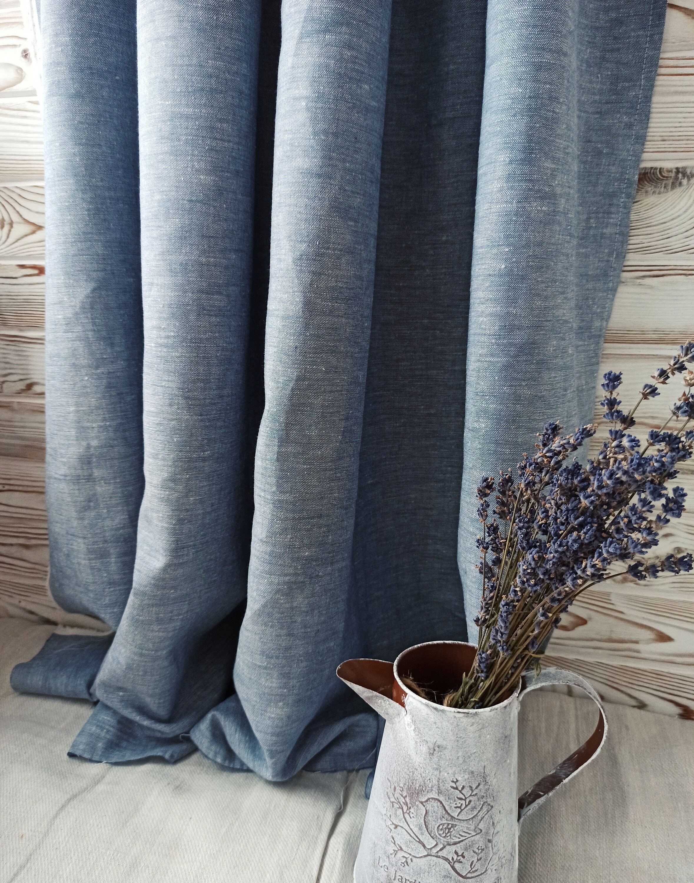 Kitchen Curtains Linen Curtains Panel Farmhouse Curtains | Etsy