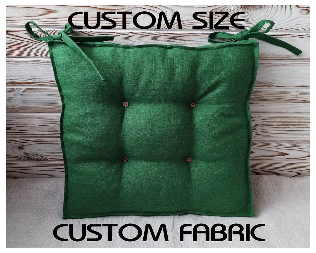 Custom Chair Cushion Custom Linen Chair Pad FREE Shipping Worldwide ...