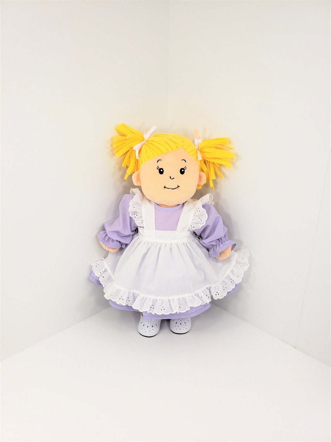3 Pc Lavender Easter Doll Dress Pinafore & Pantaloons Set Fit Dolls ...
