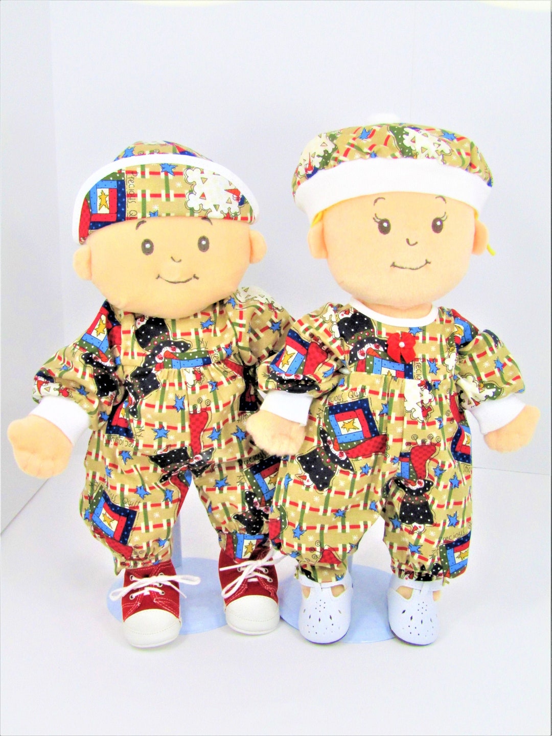 Boy / Girl Matching Country Farmhouse Snowman Outfits, Fits Dolls Like ...