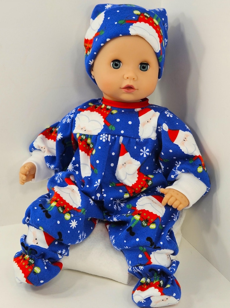 12" - 14" Boy / Girl Santa Baby Doll Pajamas, Fits Dolls Like Adora ...