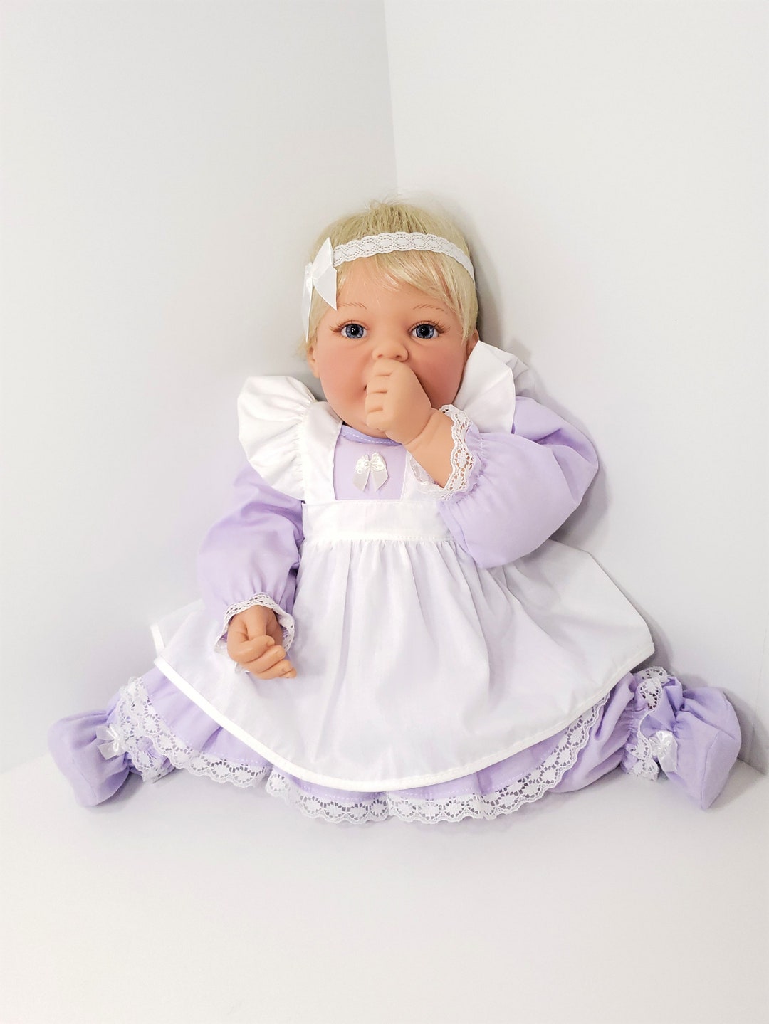 19" - 24" 3pc Lavender Easter Baby Doll Dress, Fits Dolls Like Adora ...