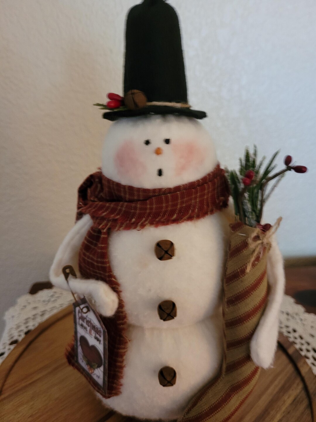 Snowman Christmas Gift for Her Christmas Decor Primitive Snowman ...