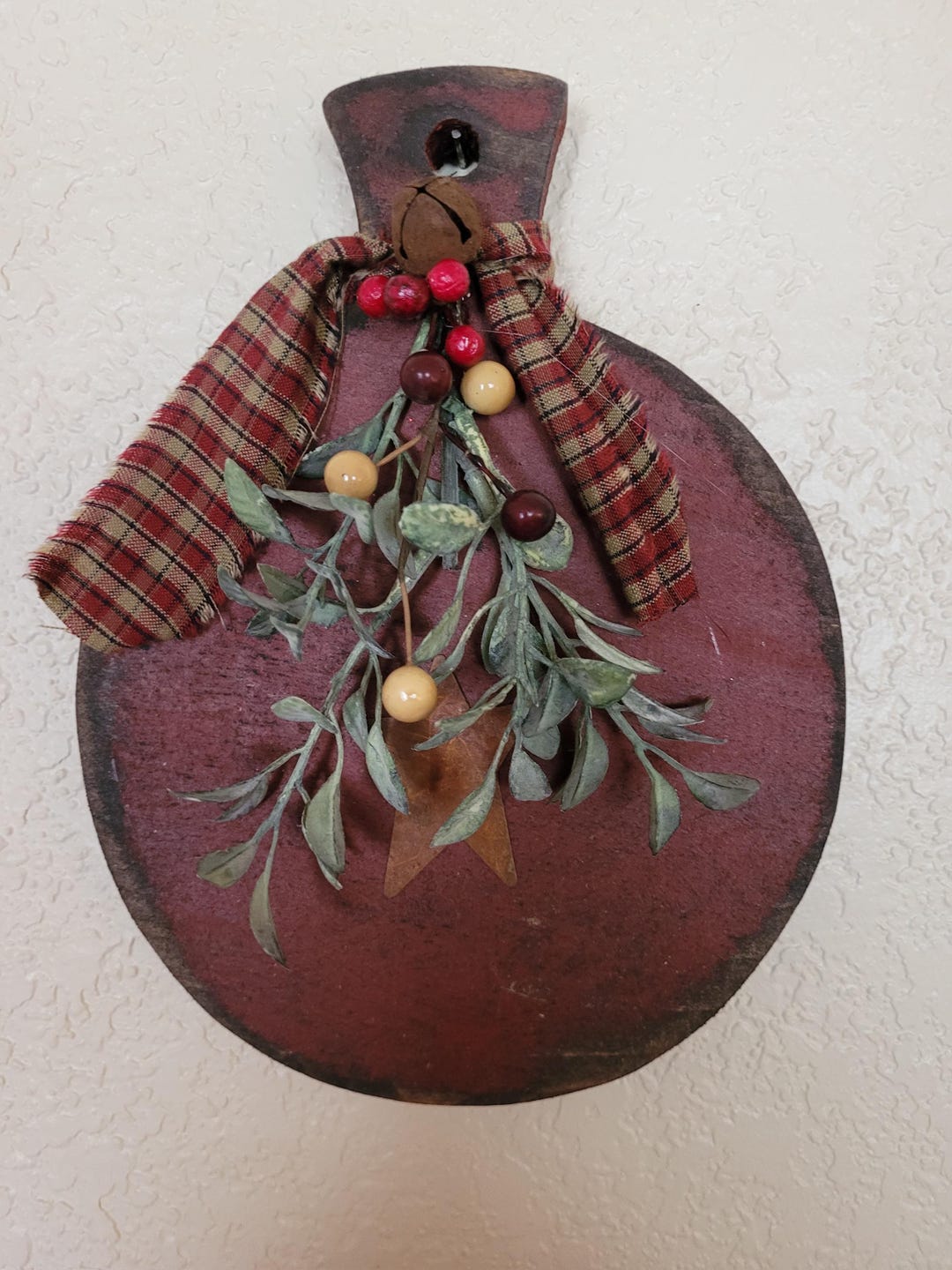 Painted Wood Paddle for Your Primitive/country Decor. Decorated Wood ...