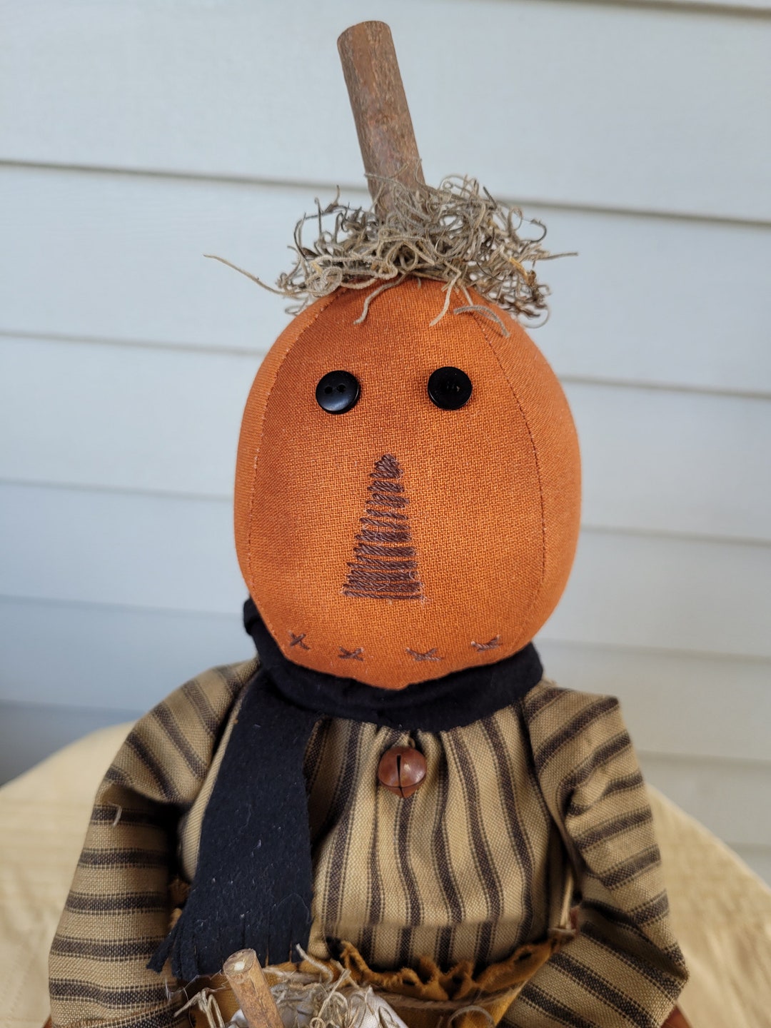 Pumpkin Doll for Your Country Primitive Fall Decor. Primitive Fall Gift ...