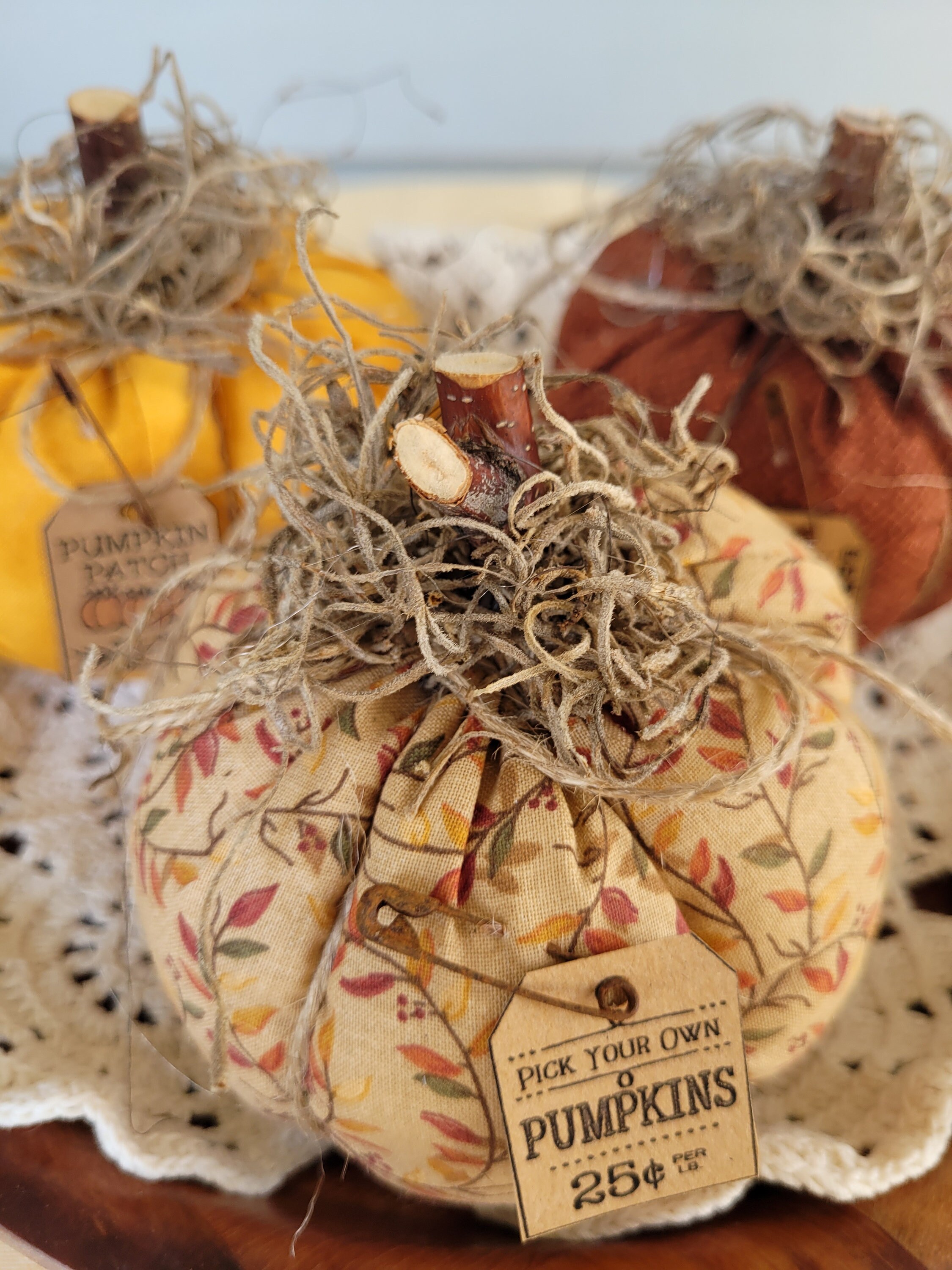 Set of Three Mini Pumpkins for Your Fall Decor. Fall Decor Gift ...