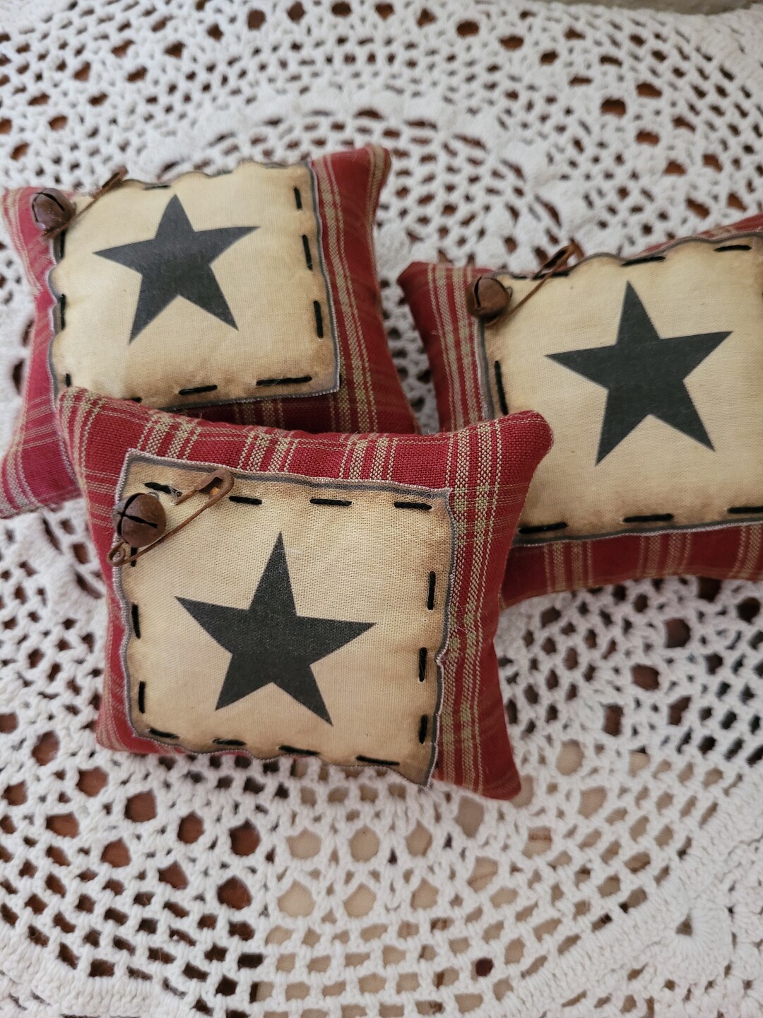Set of Three 3x4 Star Bowl Fillers for Your Country, Primitive, Rusty ...