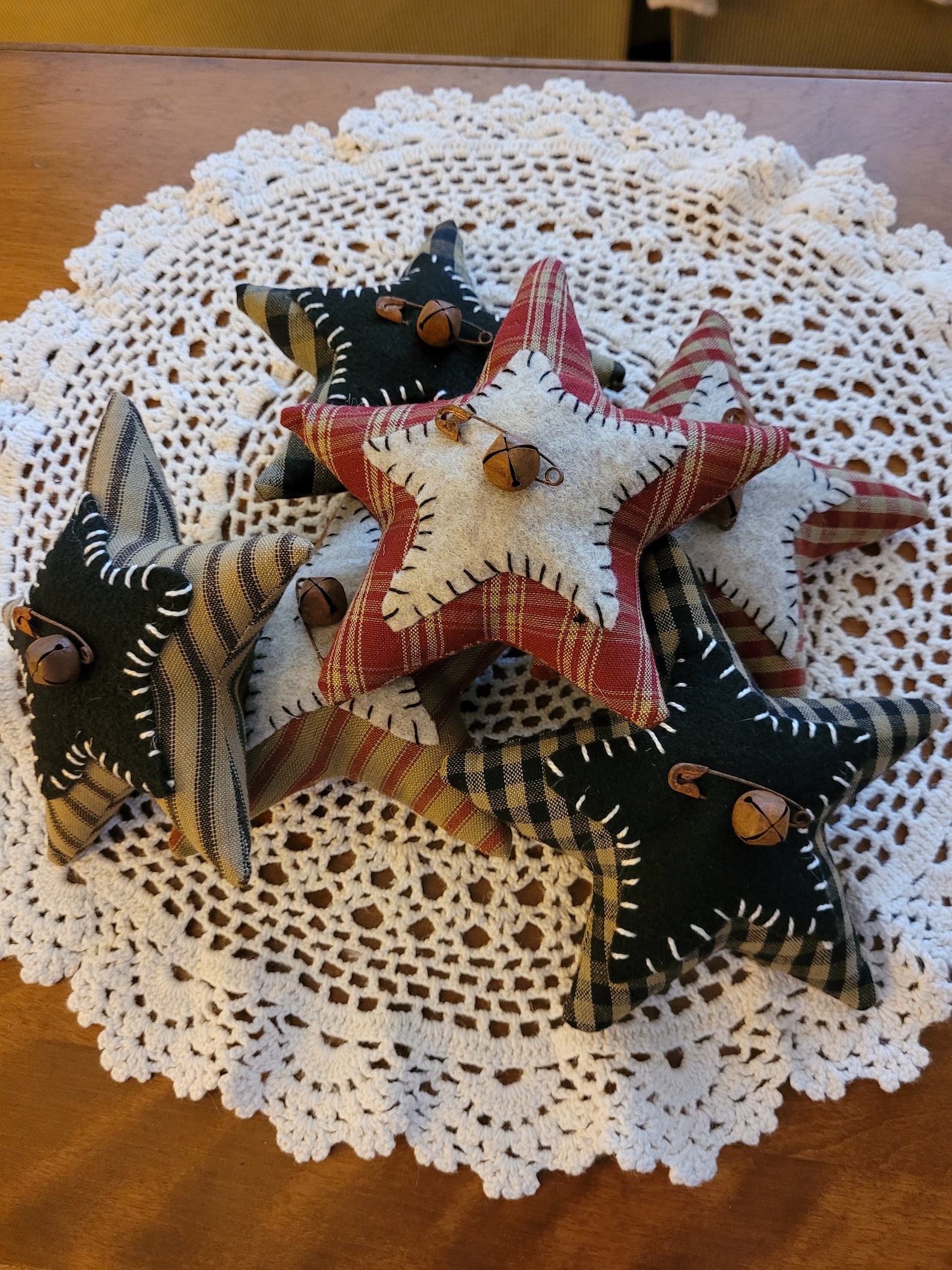 Star Bowl Fillers Homespun Star Ornies Country Decor Primitive Stars ...