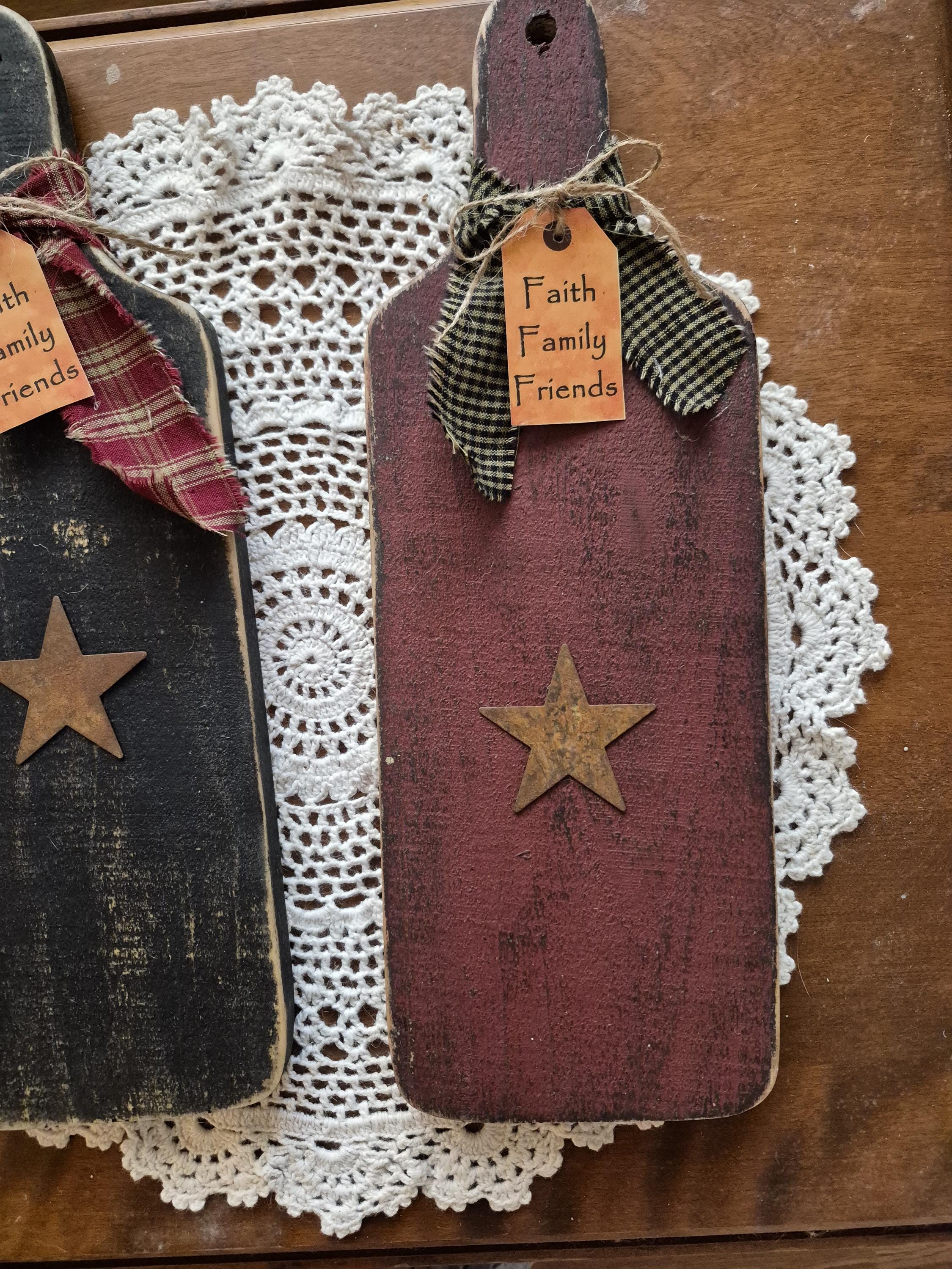 Primitive Painted Long Paddle for Your Primitive Country Decor. - Etsy