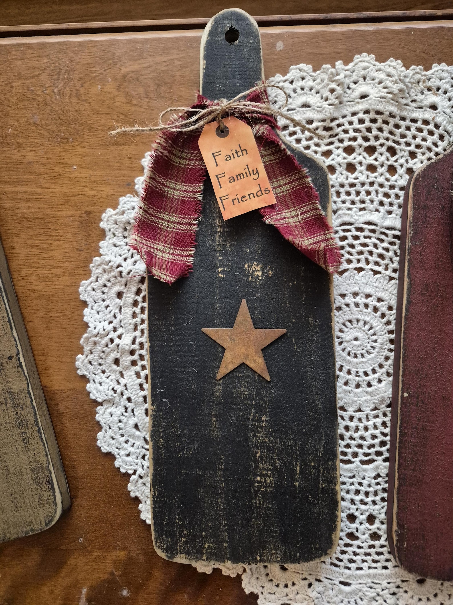 Primitive Painted Long Paddle for Your Primitive Country Decor. - Etsy