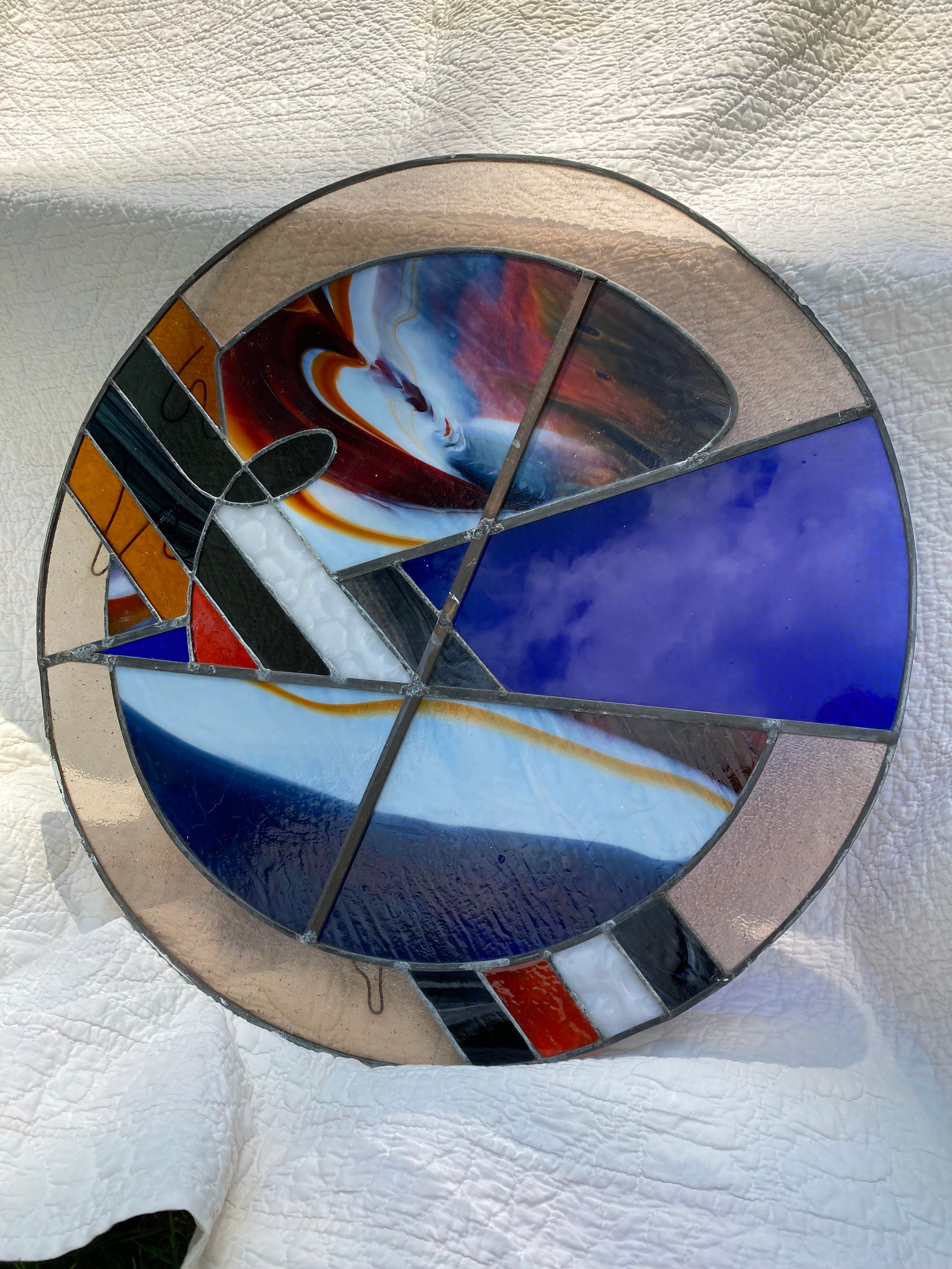 Stained Glass Large Window Hanging - Etsy