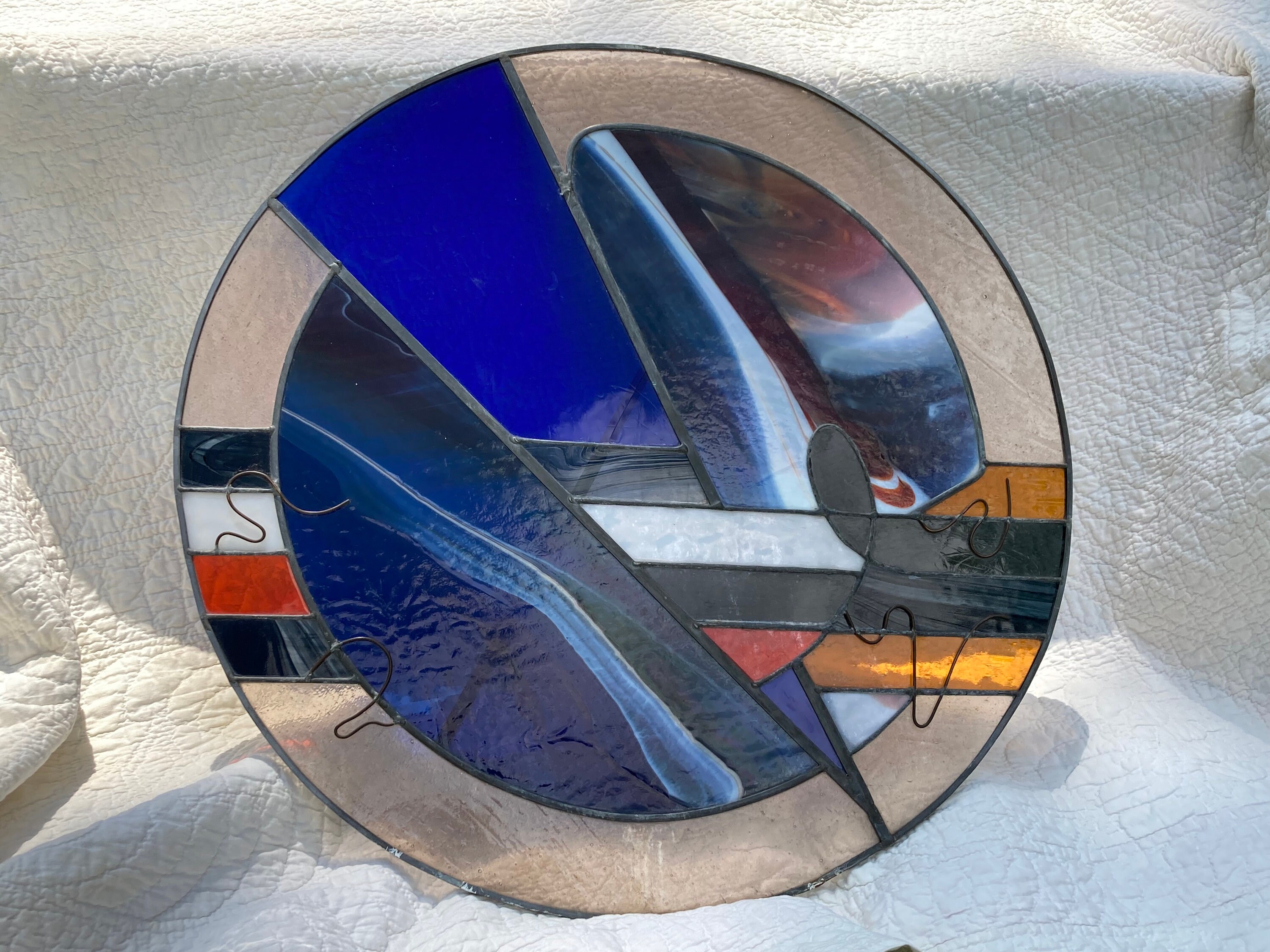 Stained Glass Large Window Hanging - Etsy