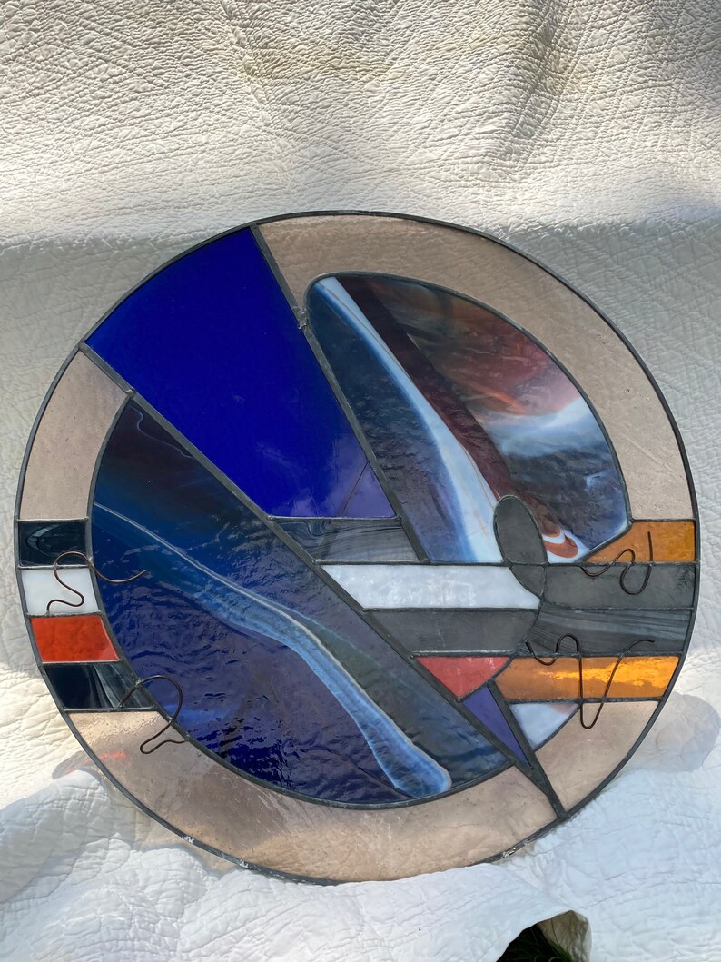 Stained Glass Large Window Hanging - Etsy