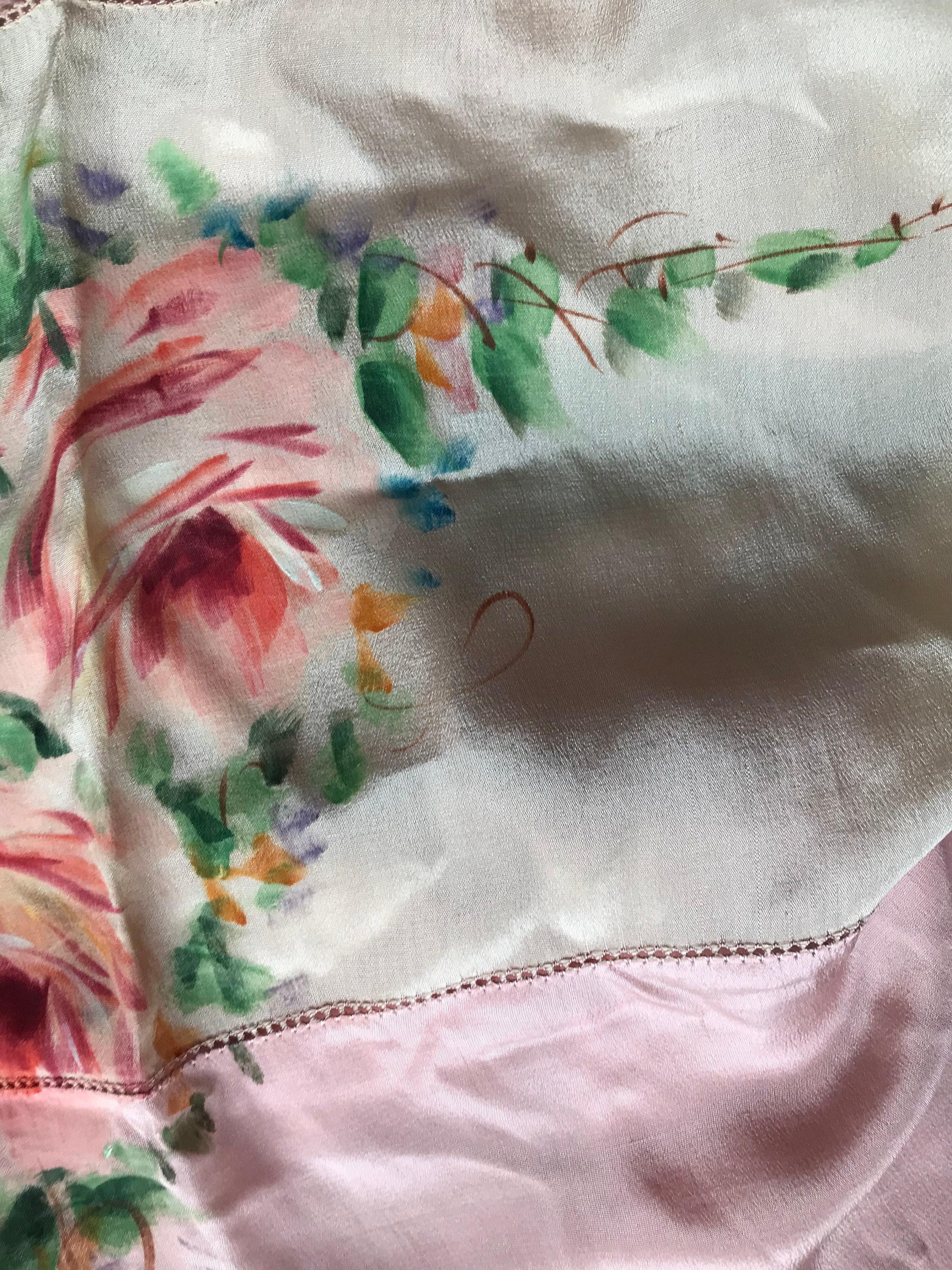 Hand Painted Silk Scarf - Etsy