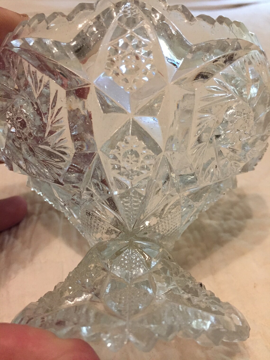 Cut-glass Candy Dish - Etsy