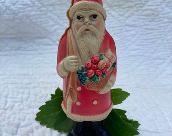 1930s Celluloid Santa Claus With Fruit Basket and Doll Minor Damage - Etsy