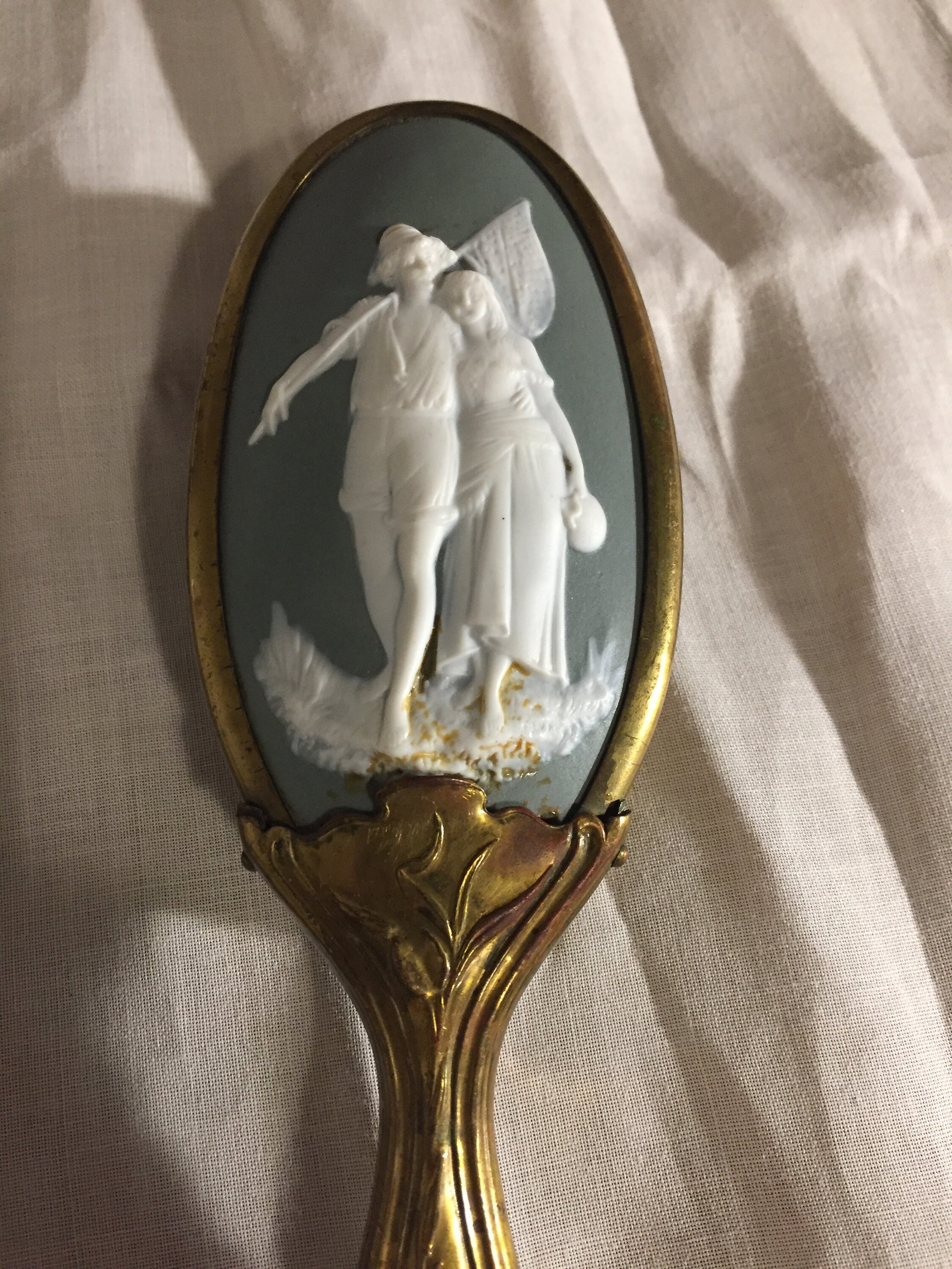 Jasper Wear Mirror and Brush Set - Etsy