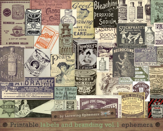 Vintage Labels Vintage Advertisements Printable Vintage - Etsy