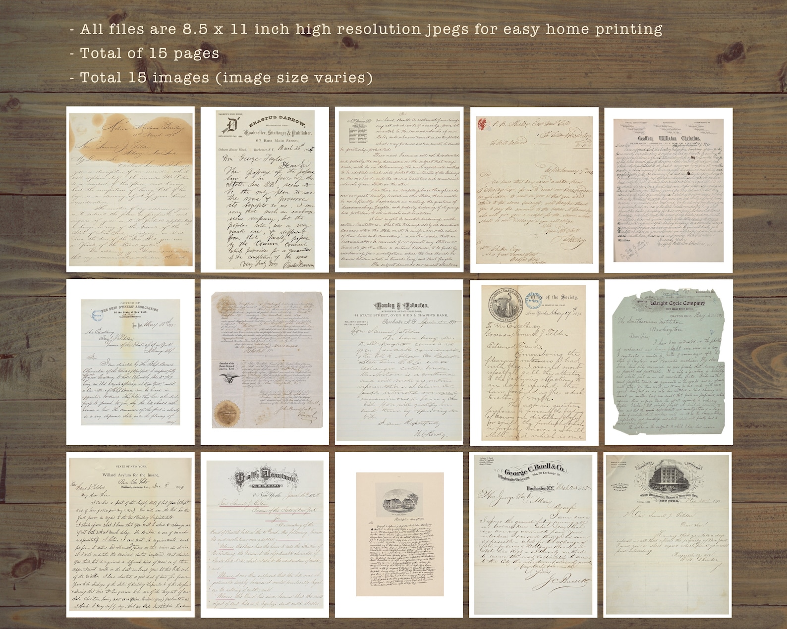 Hand-written Vintage Letters, Hand-writing, Ephemera, Printable Old ...