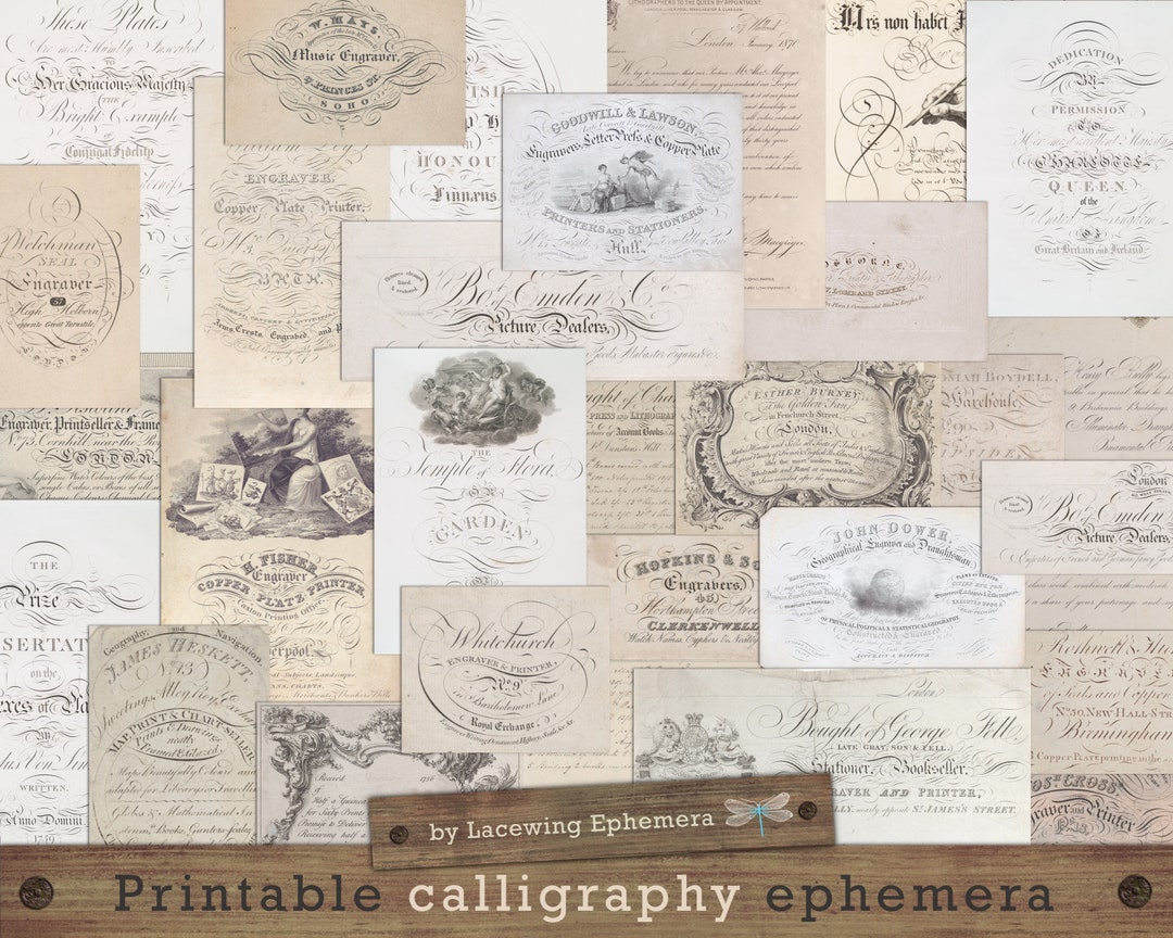 Calligraphy Ephemera, Ornate Writing, Decorative Writing, Pages ...