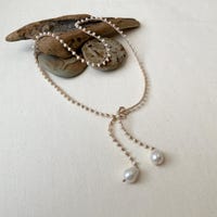 Layered Sterling Silver Chain Necklace, Delicate, Multi Strand Three ...