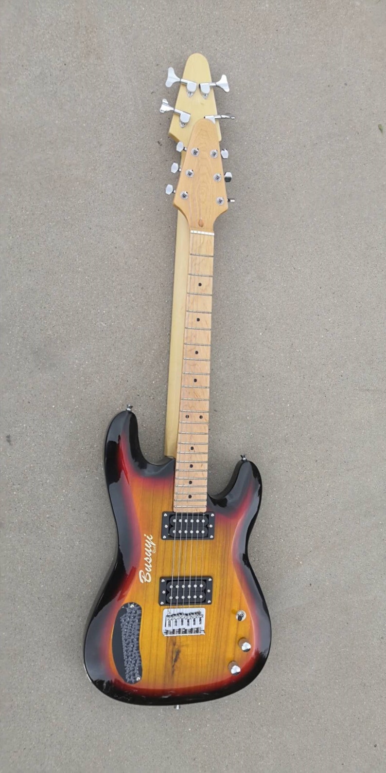 5 String Bass / 7 String Lead Double Sided, Double Neck Busuyi Guitar ...