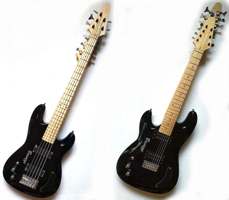 5 String Bass / 7 String Lead Double Sided, Double Neck Busuyi Guitar ...