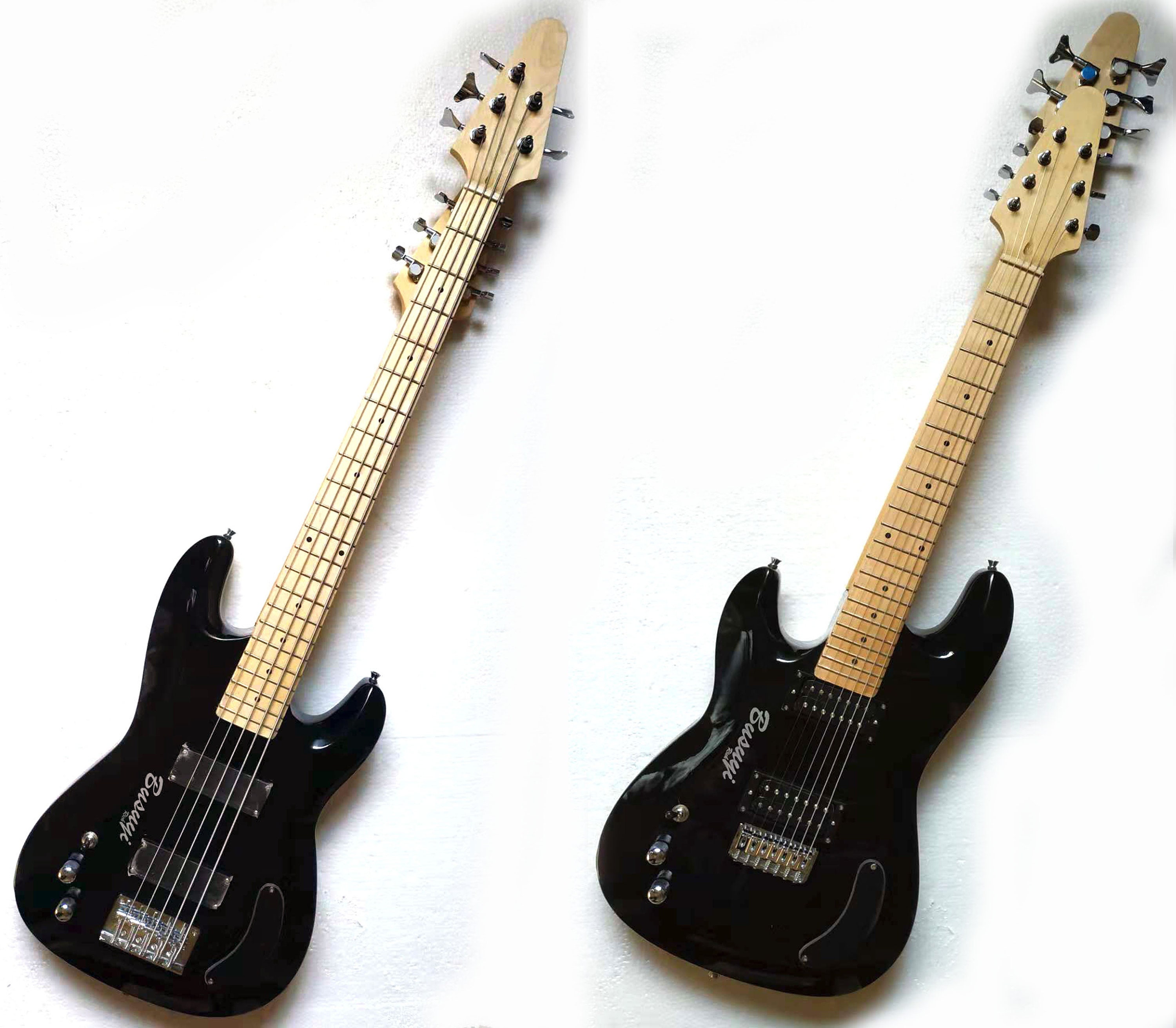 5 String Bass / 7 String Lead Double Sided, Double Neck Busuyi Guitar ...