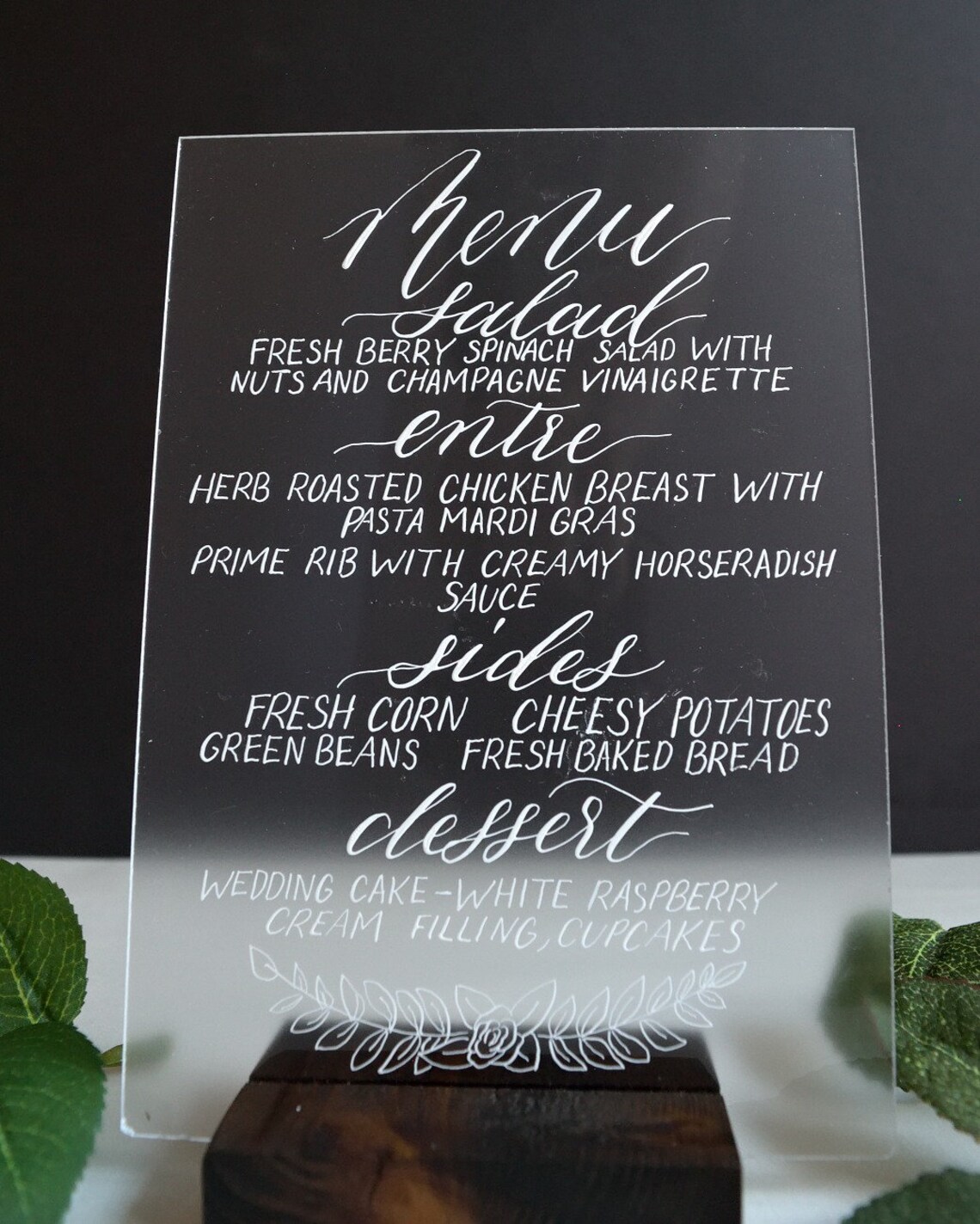 Dinner Menu Sign / Wedding Calligraphy Signs / Menu Sign for - Etsy